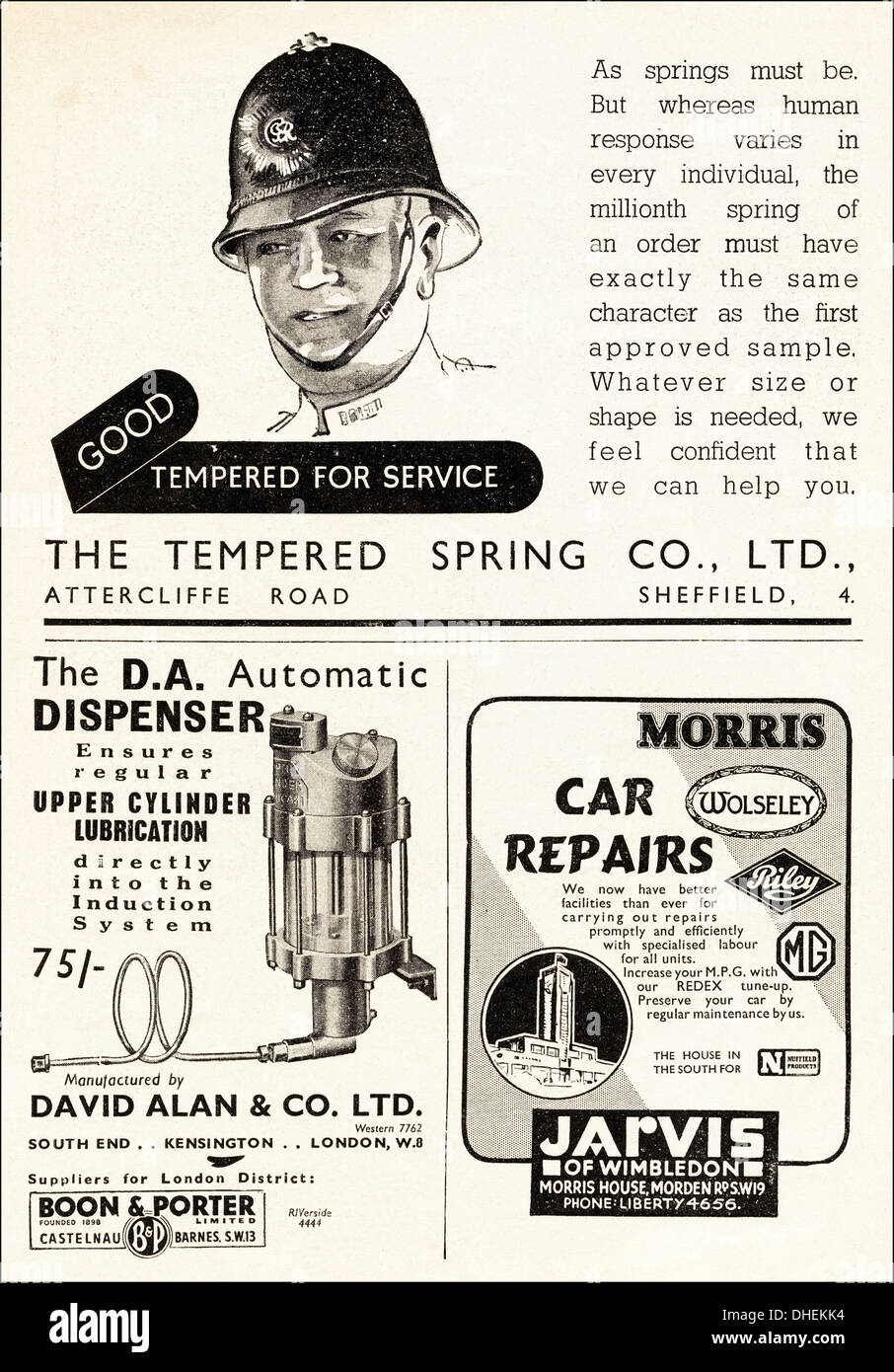 1940s british car advert hi-res stock photography and images - Alamy