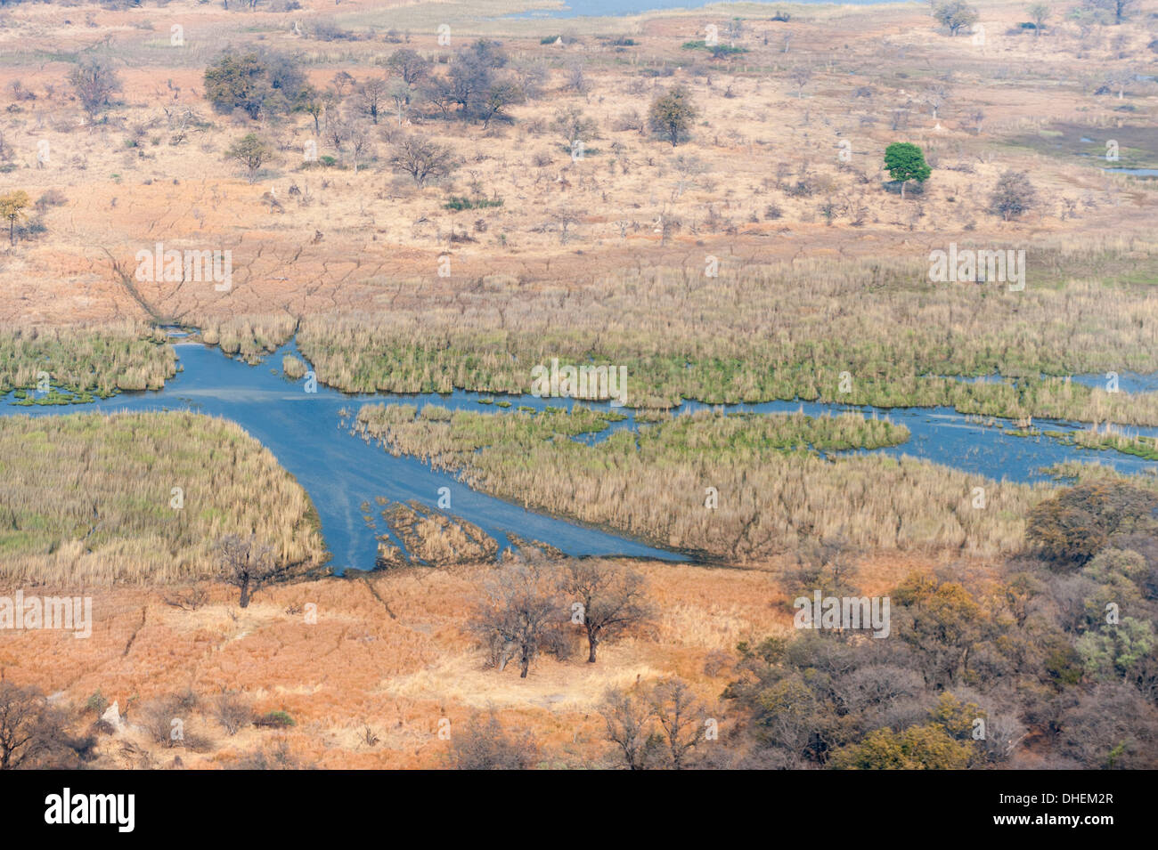 Aerial view of Okavango delta, Botswana, Africa Stock Photo - Alamy