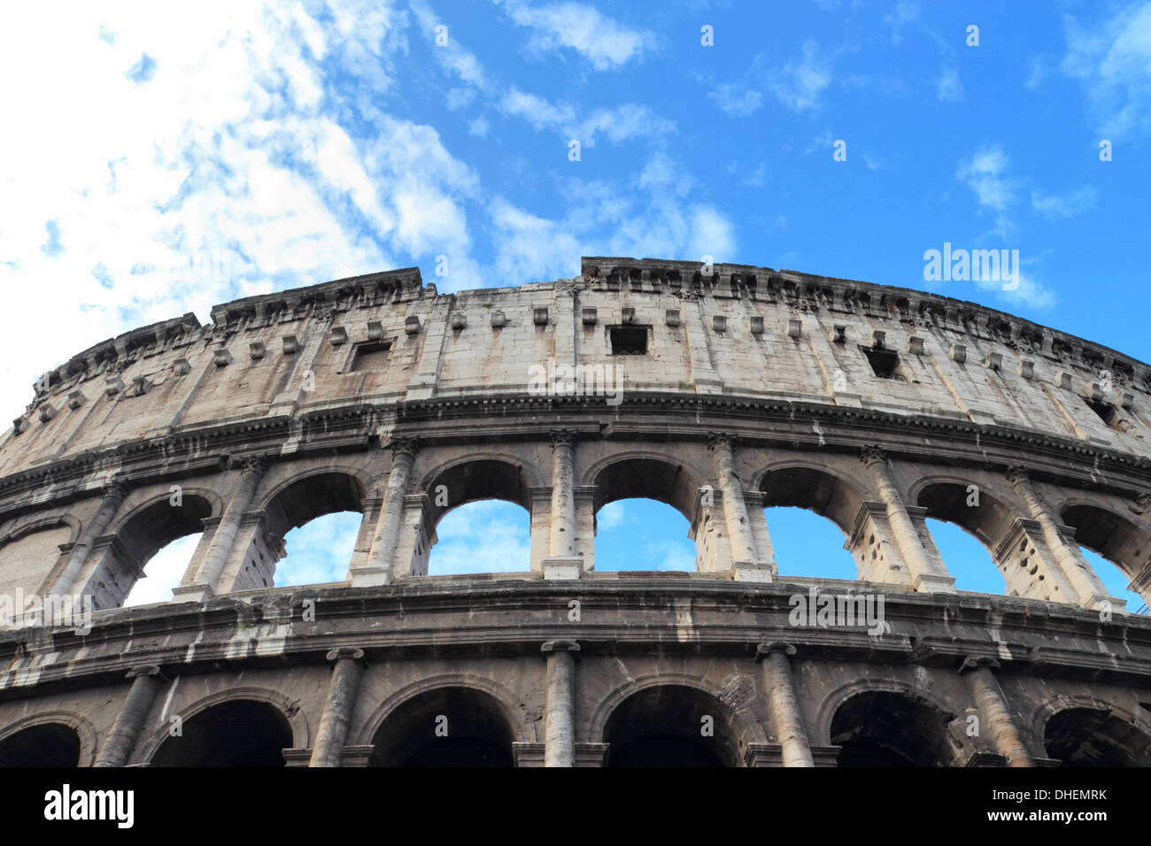 Colosseum detail, Flavian amphitheater in Rome, Italy Stock Photo - Alamy