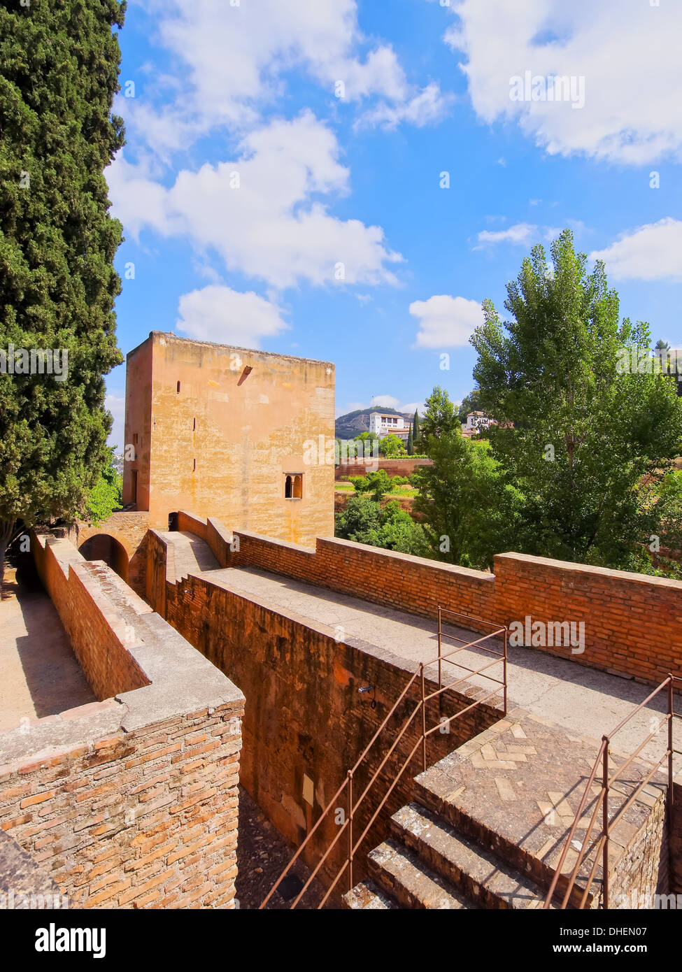Alhambra - famous palaces complex in Granada, Andalusia, Spain Stock ...