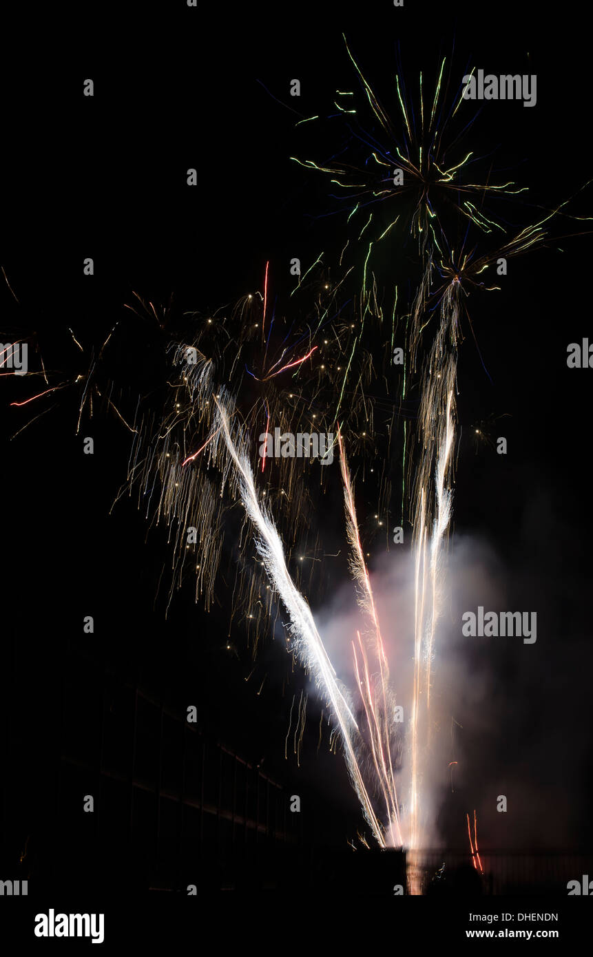 Fireworks at night Stock Photo - Alamy