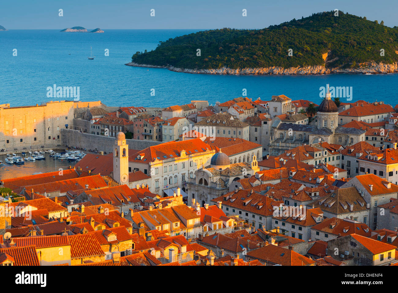 Old Town (Stari Grad), UNESCO World Heritage Site, with Lokrum Island ...