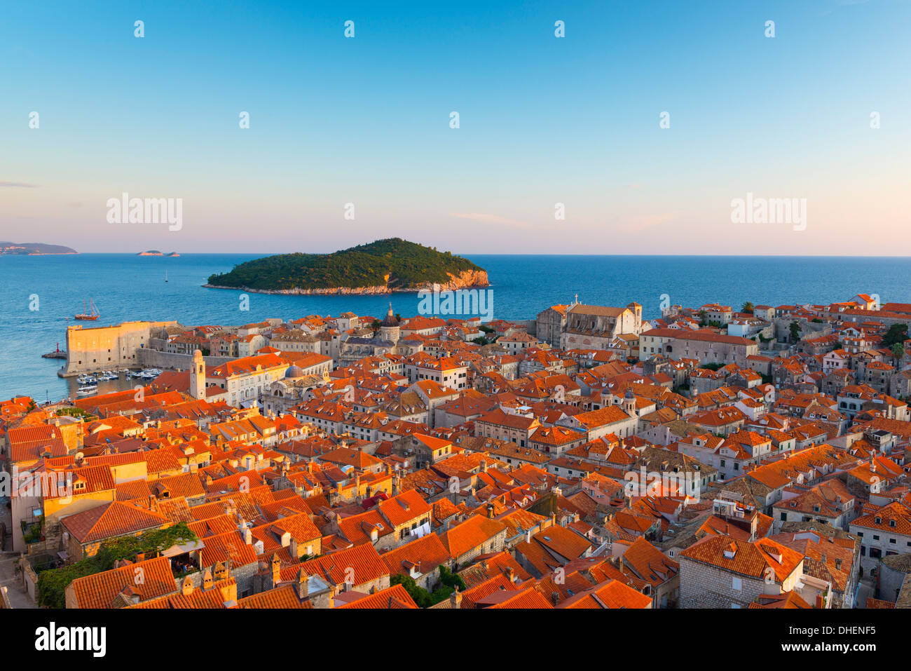 Old Town (Stari Grad), UNESCO World Heritage Site, with Lokrum Island ...