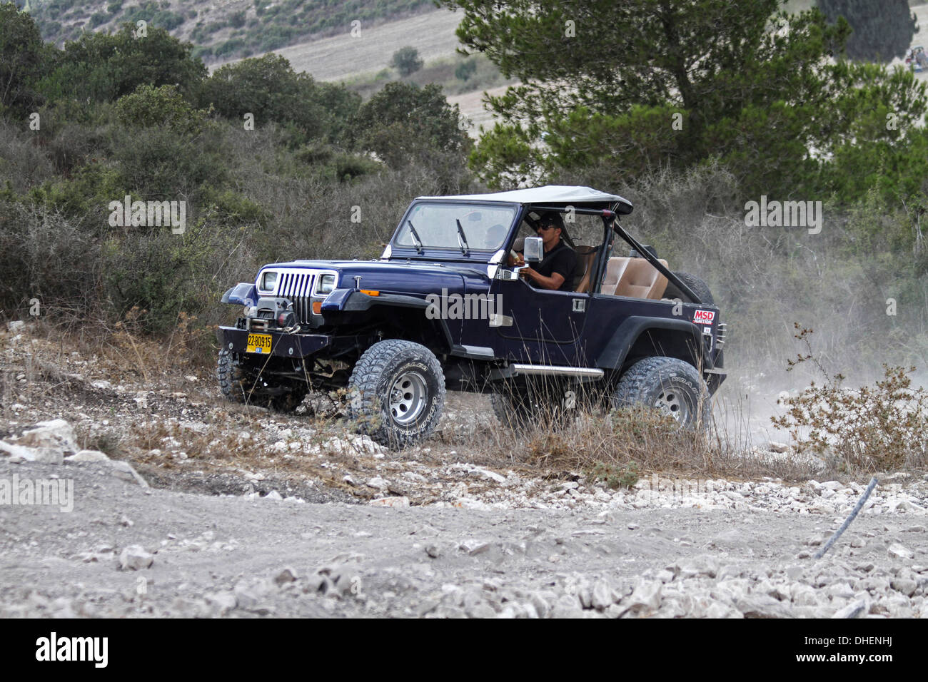 Cross country rally. A 4x4 event photographed in Israel A jeep ...