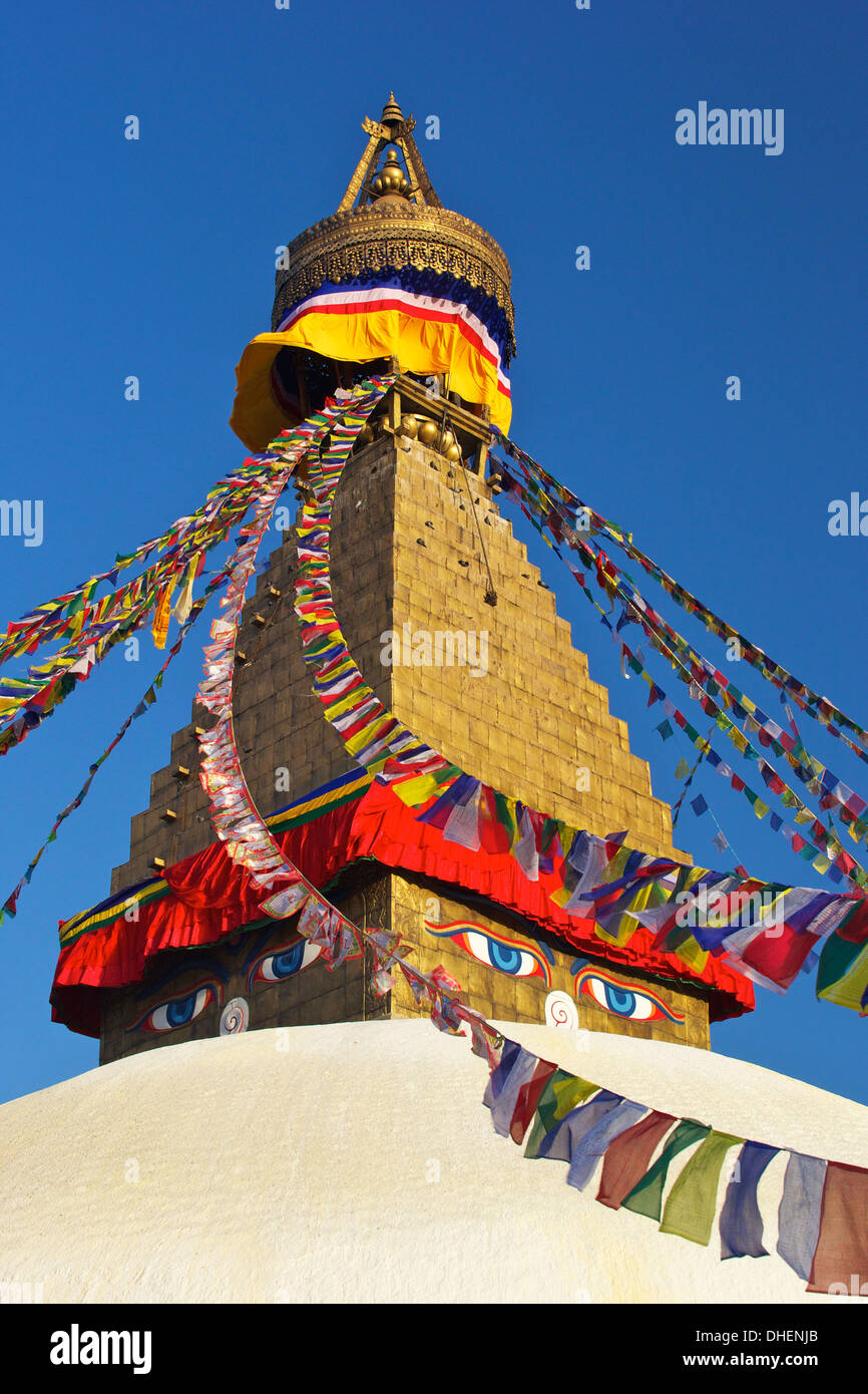 All seeing eyes of the Buddha, Boudhanath Stupa, UNESCO World Heritage ...