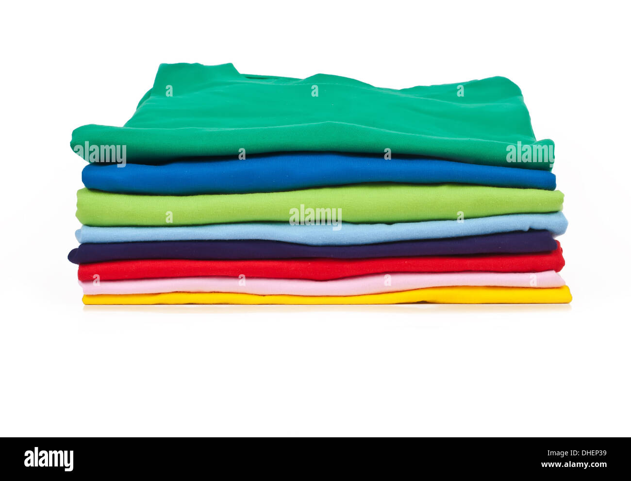 Folded shirts pile hi-res stock photography and images - Alamy
