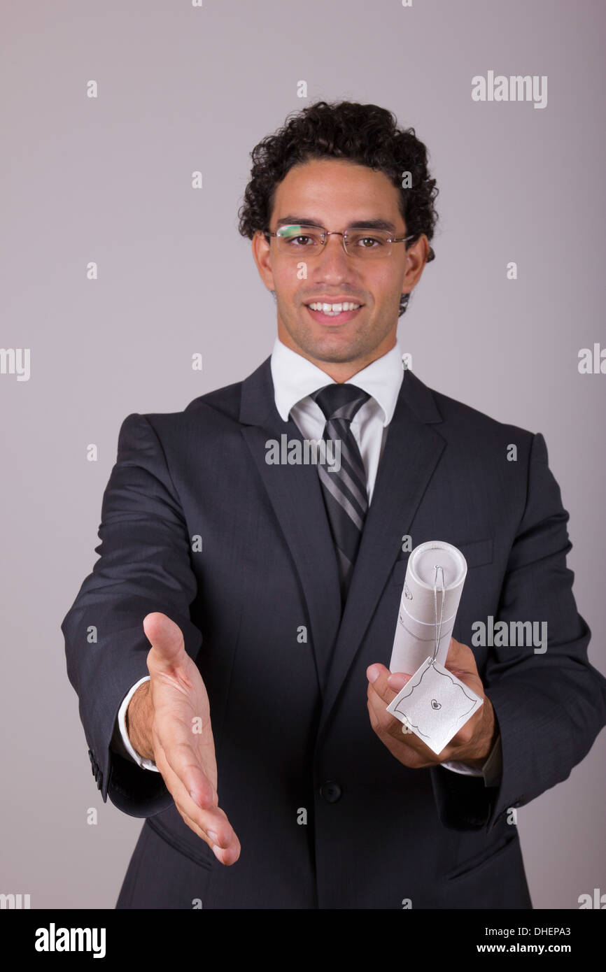 Man receiving diploma hi-res stock photography and images - Alamy
