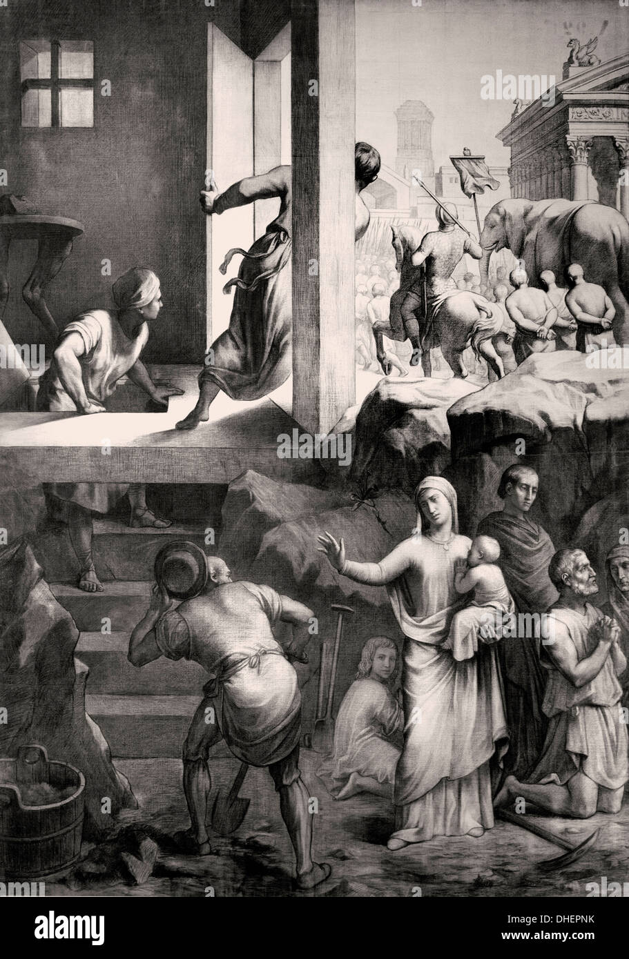 The Catacombs to the moral project Pantheon in Paris in 1848 Paul ...