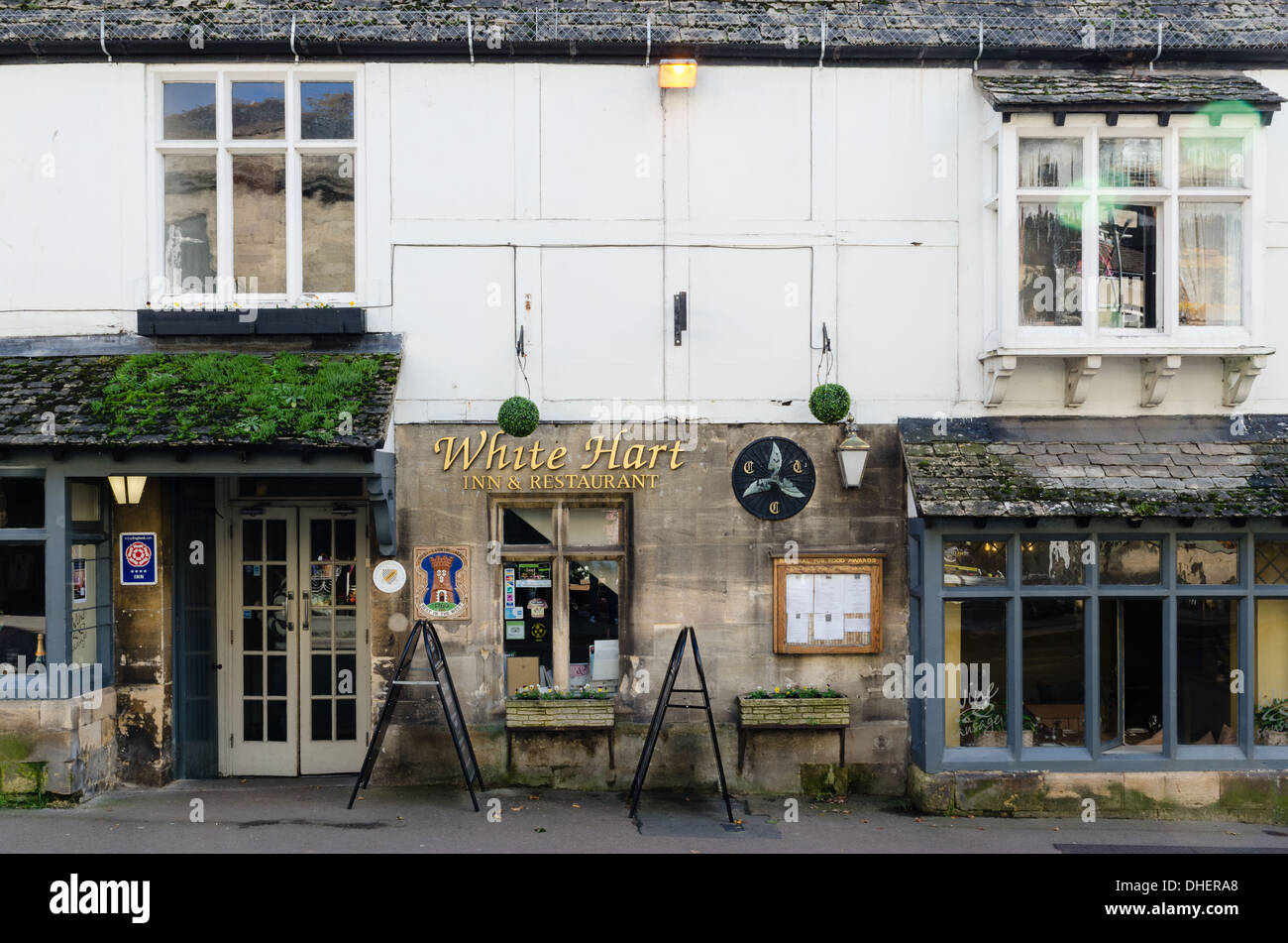 White Hart Restaurant in the Gloucestershire town of Winchcombe Stock ...