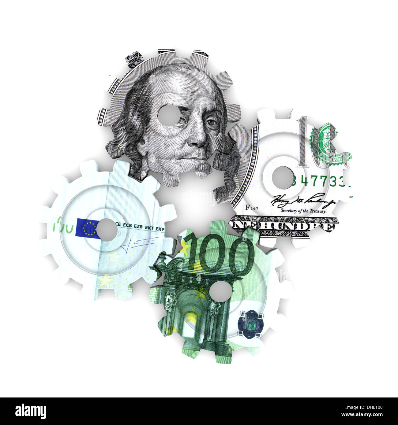 Working money - gear concept Stock Photo - Alamy