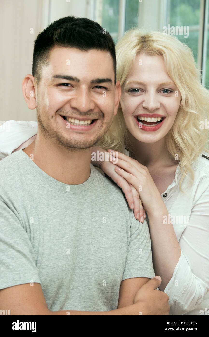 Close up portrait happy couple hi-res stock photography and images - Alamy