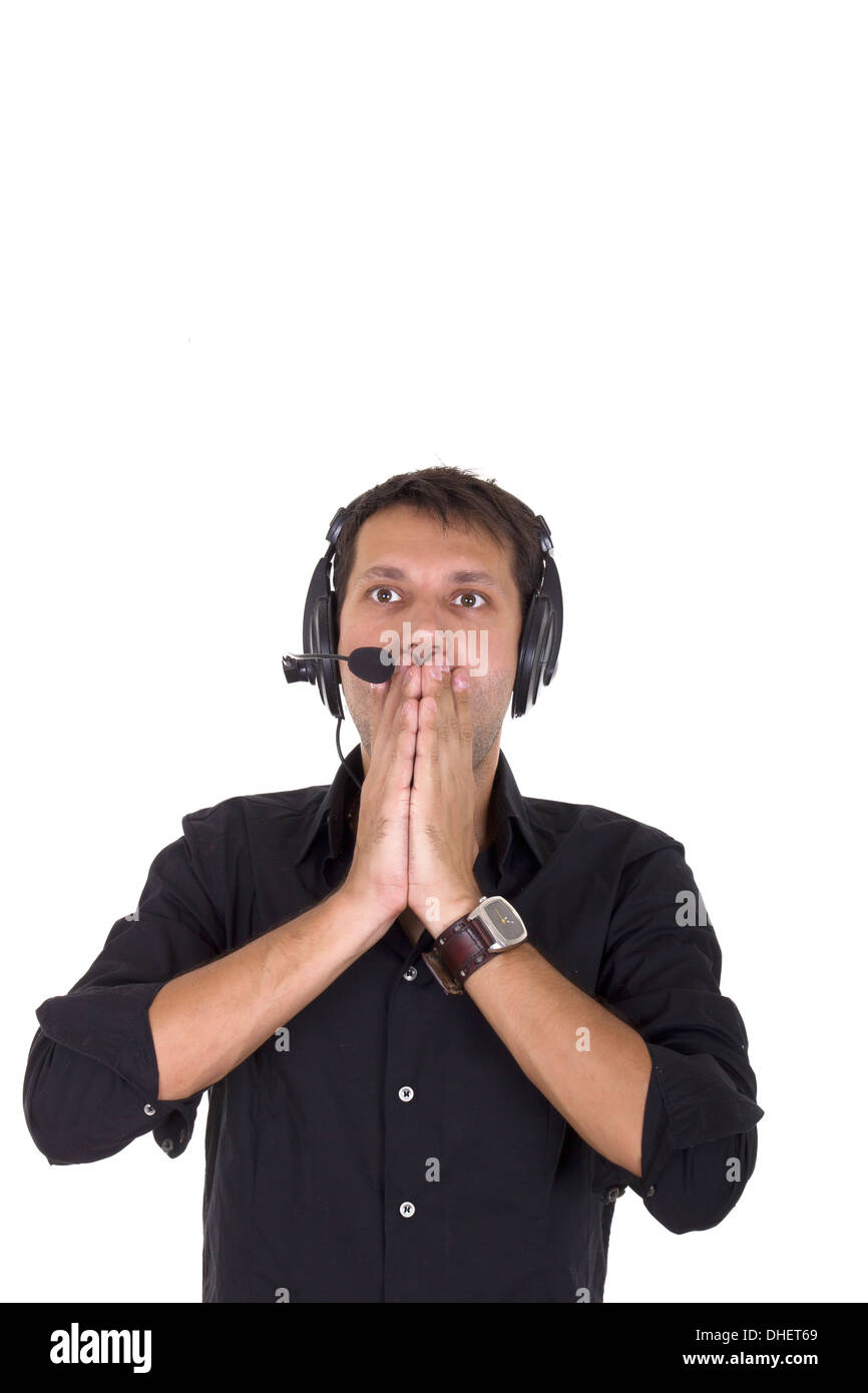 Man behind microphone in studio hi-res stock photography and images - Alamy