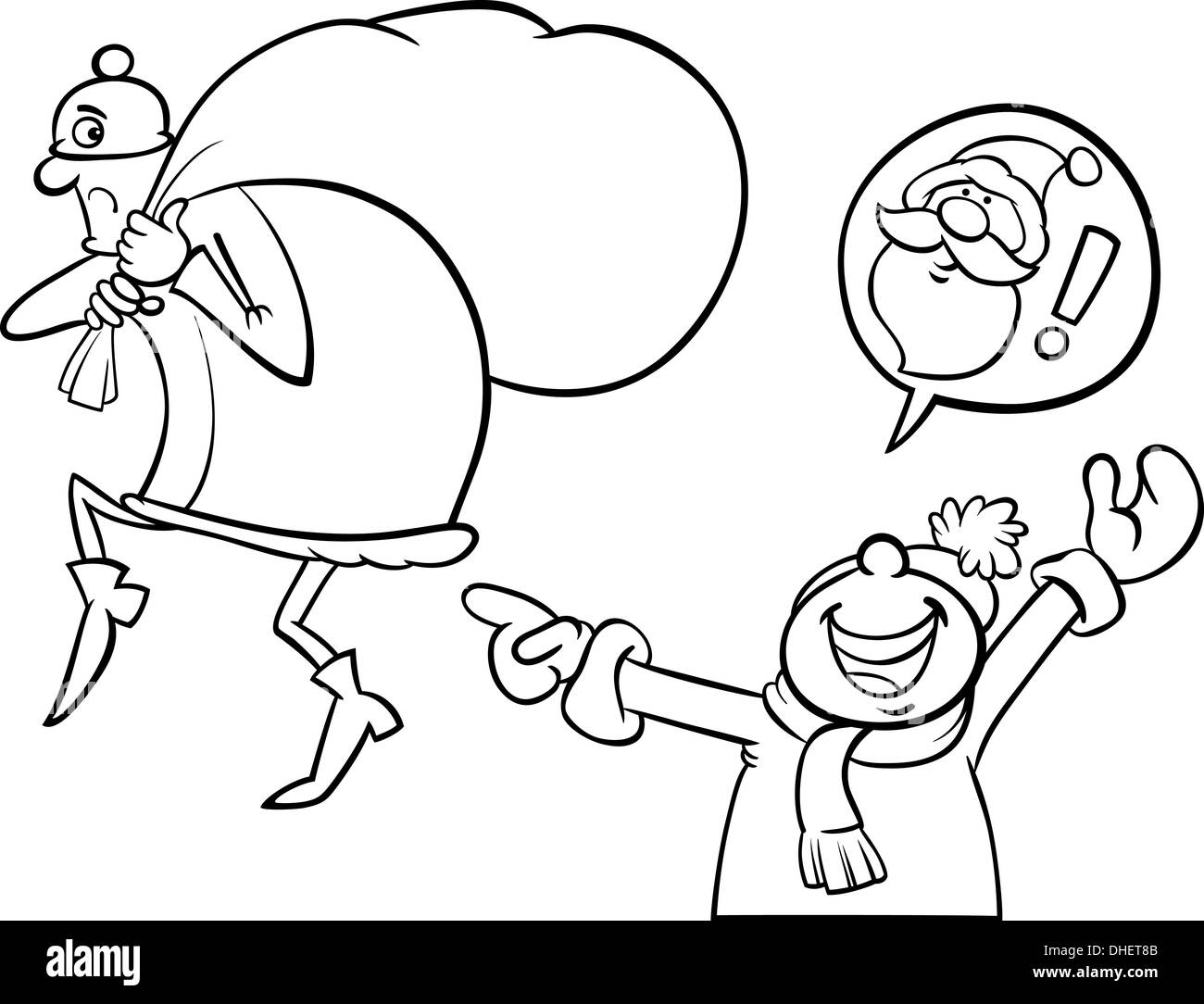 Thief cartoon Black and White Stock Photos & Images - Alamy