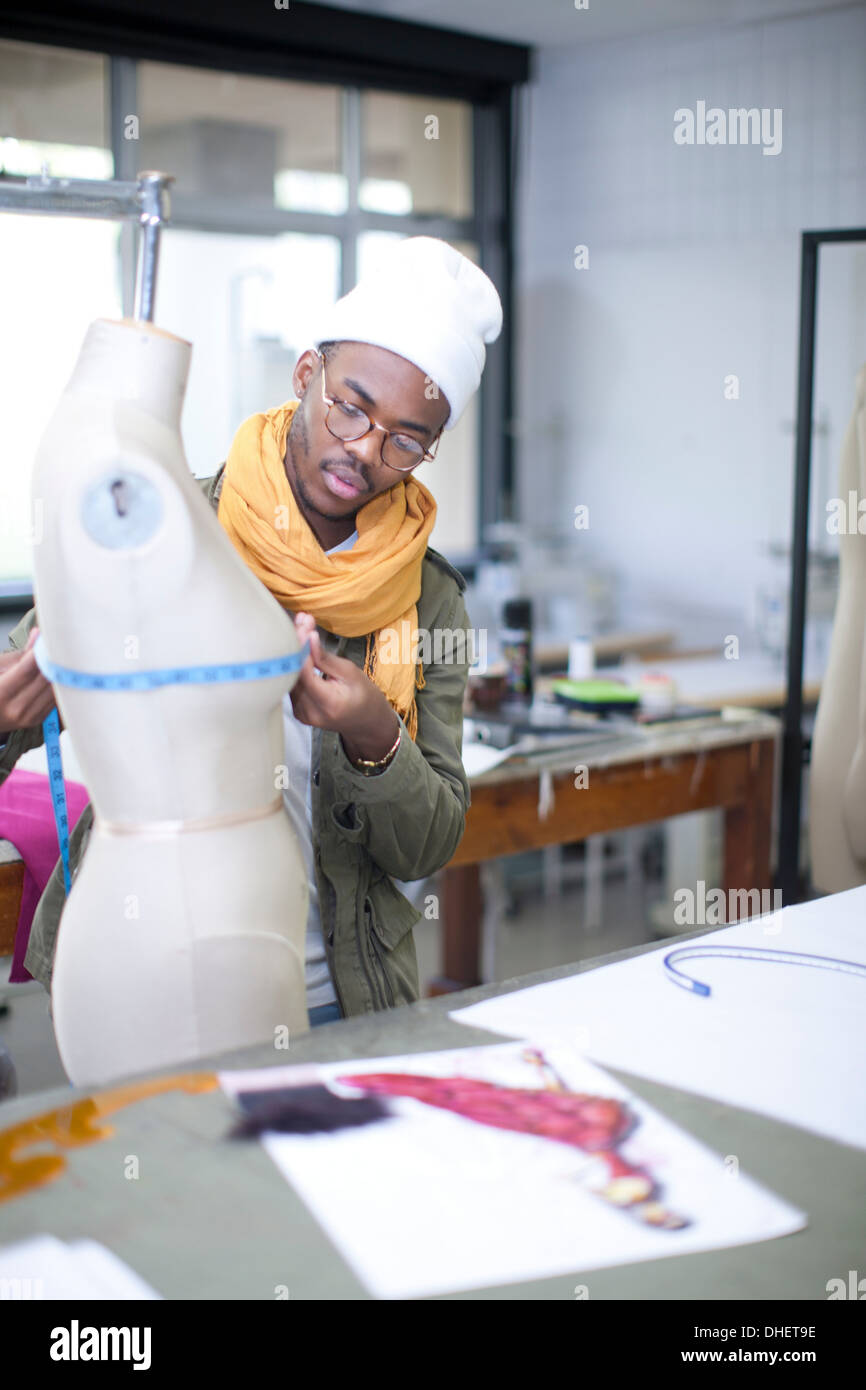 Fashion design student in class Stock Photo - Alamy