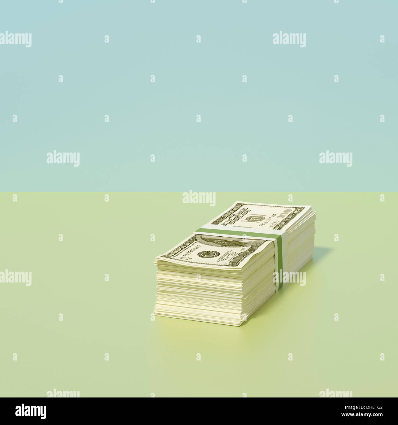 Stack of dollars Stock Photo - Alamy
