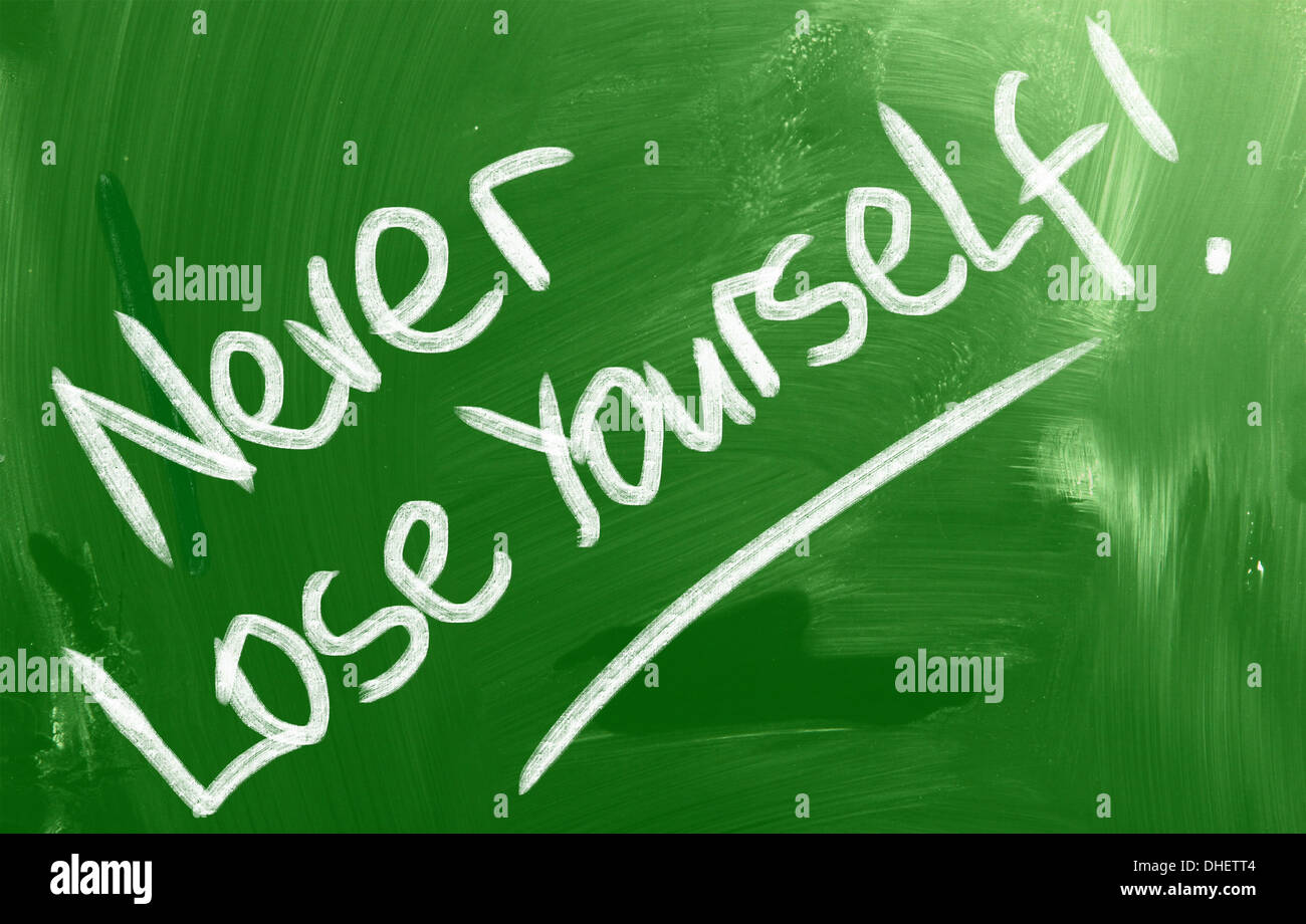 Never Lose Yourself Concept Stock Photo - Alamy