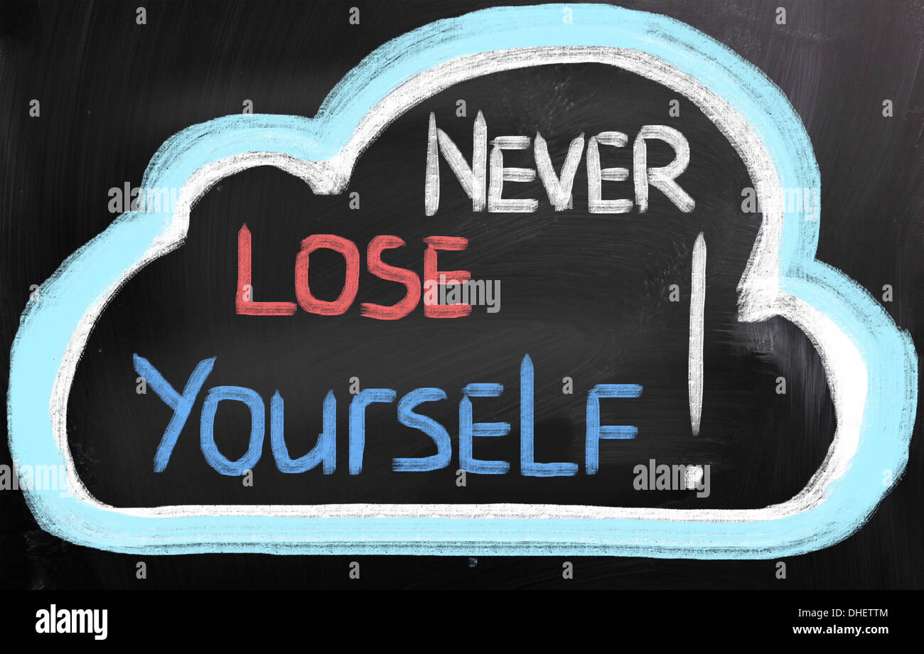 Never Lose Yourself Concept Stock Photo - Alamy