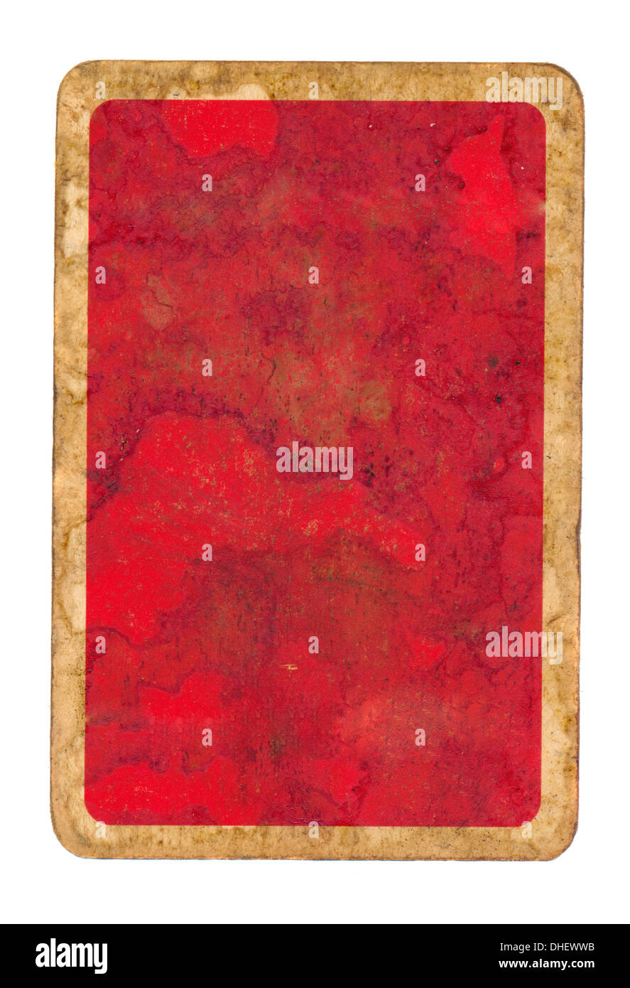 old grunge playing card paper red cover background Stock Photo - Alamy