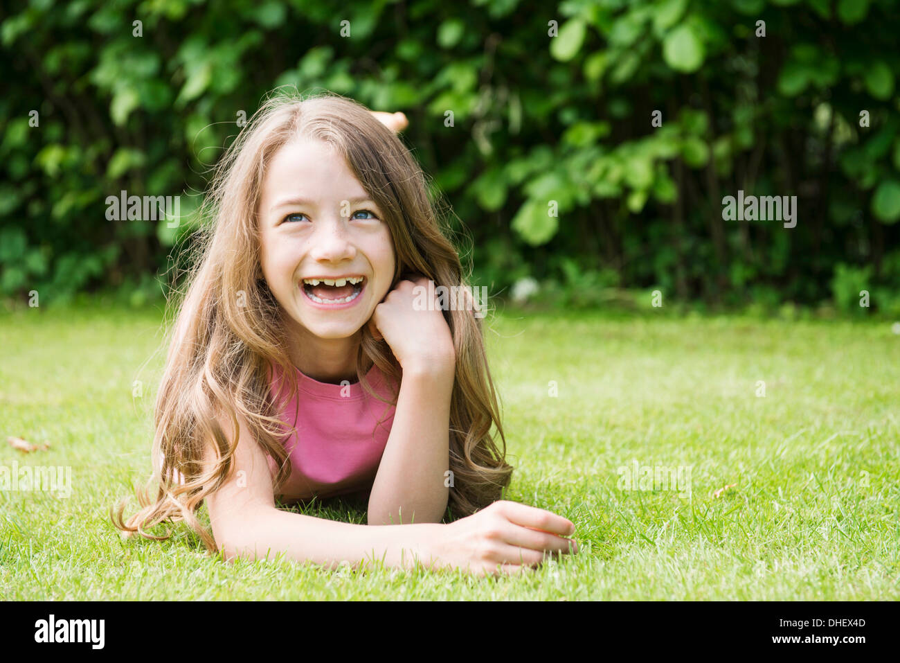 Portrait of girl laughing Stock Photo - Alamy