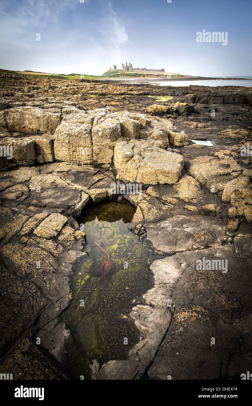 Dunstanburgh Castle, Craster, Northumberland, England, UK, GB Stock ...