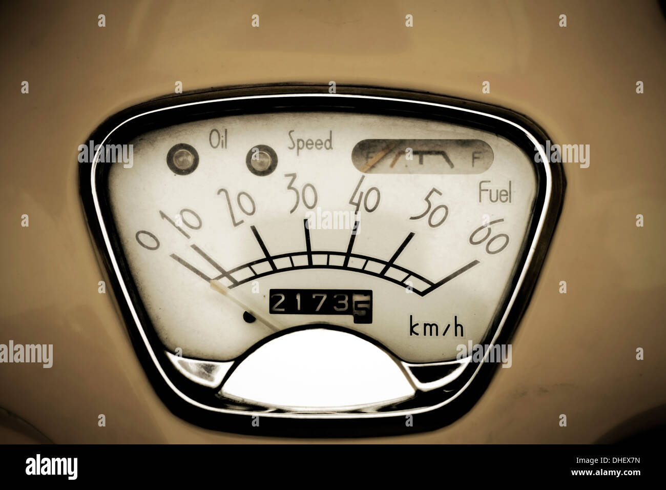 old speed odometer Stock Photo - Alamy