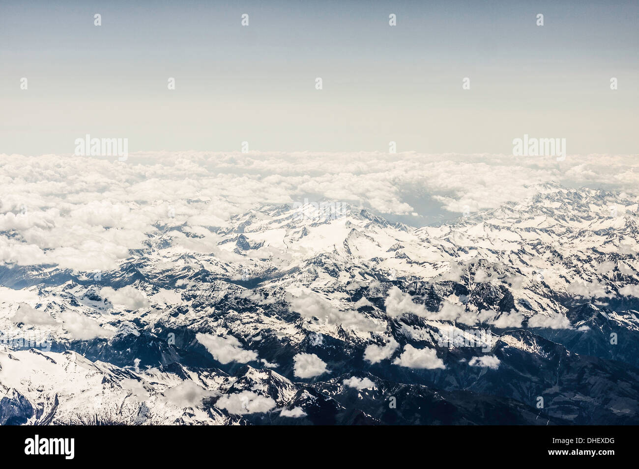Aerial view of the Alps Stock Photo - Alamy