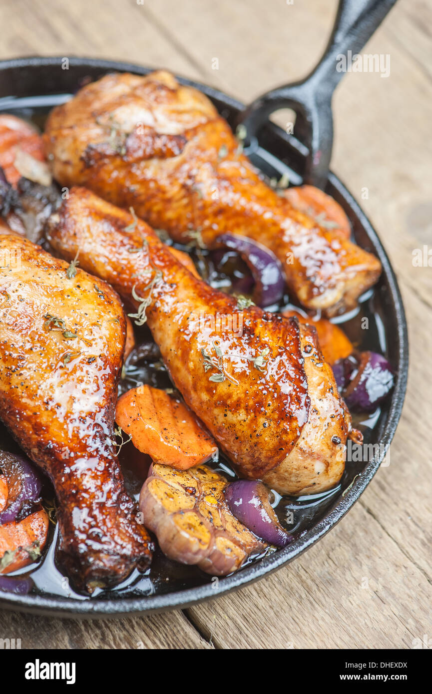 fried chicken legs with golden crust Stock Photo - Alamy