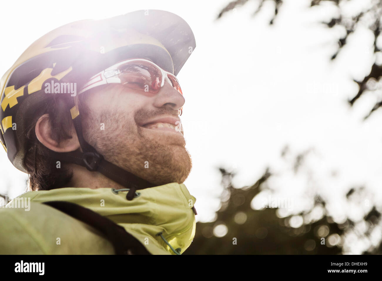 Profile of cyclist Stock Photo - Alamy