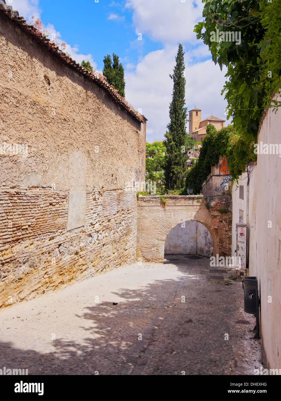 Albayzin District in Granada - famous city in Andalusia, Spain Stock ...