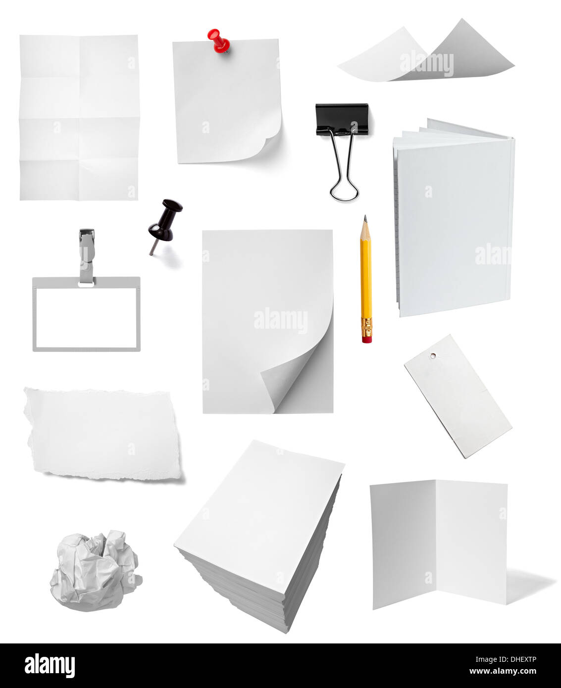 office paper note book desk Stock Photo - Alamy