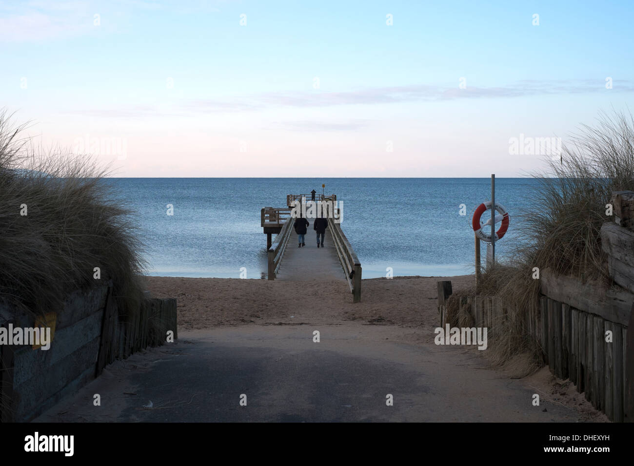 Blue water beach bridge hi-res stock photography and images - Alamy
