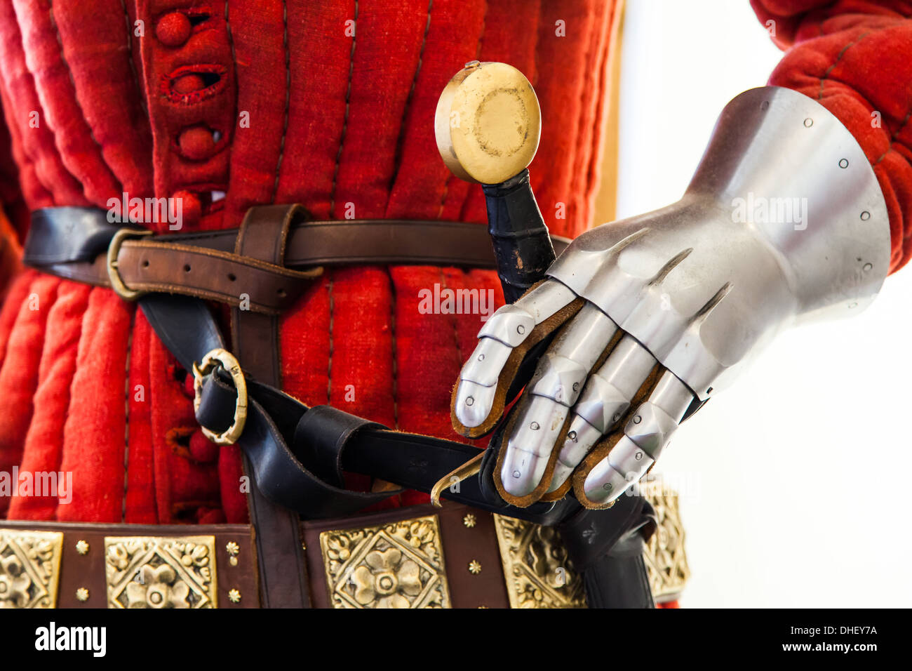 Tuscany, Italy. Detail of an original Medieval armour Stock Photo - Alamy