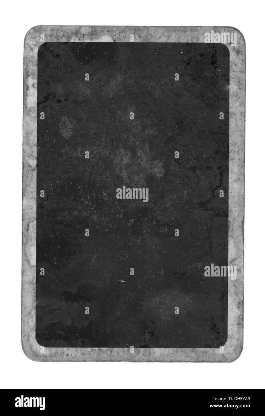 grunge old playing card black cover paper background isolated on white ...