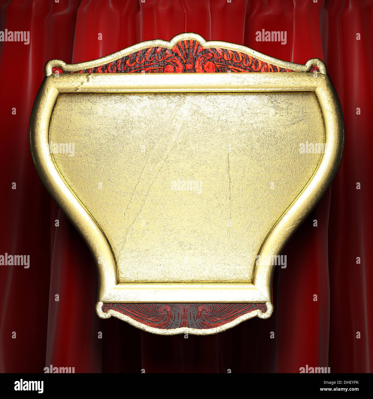 Red curtain gold hi-res stock photography and images - Alamy