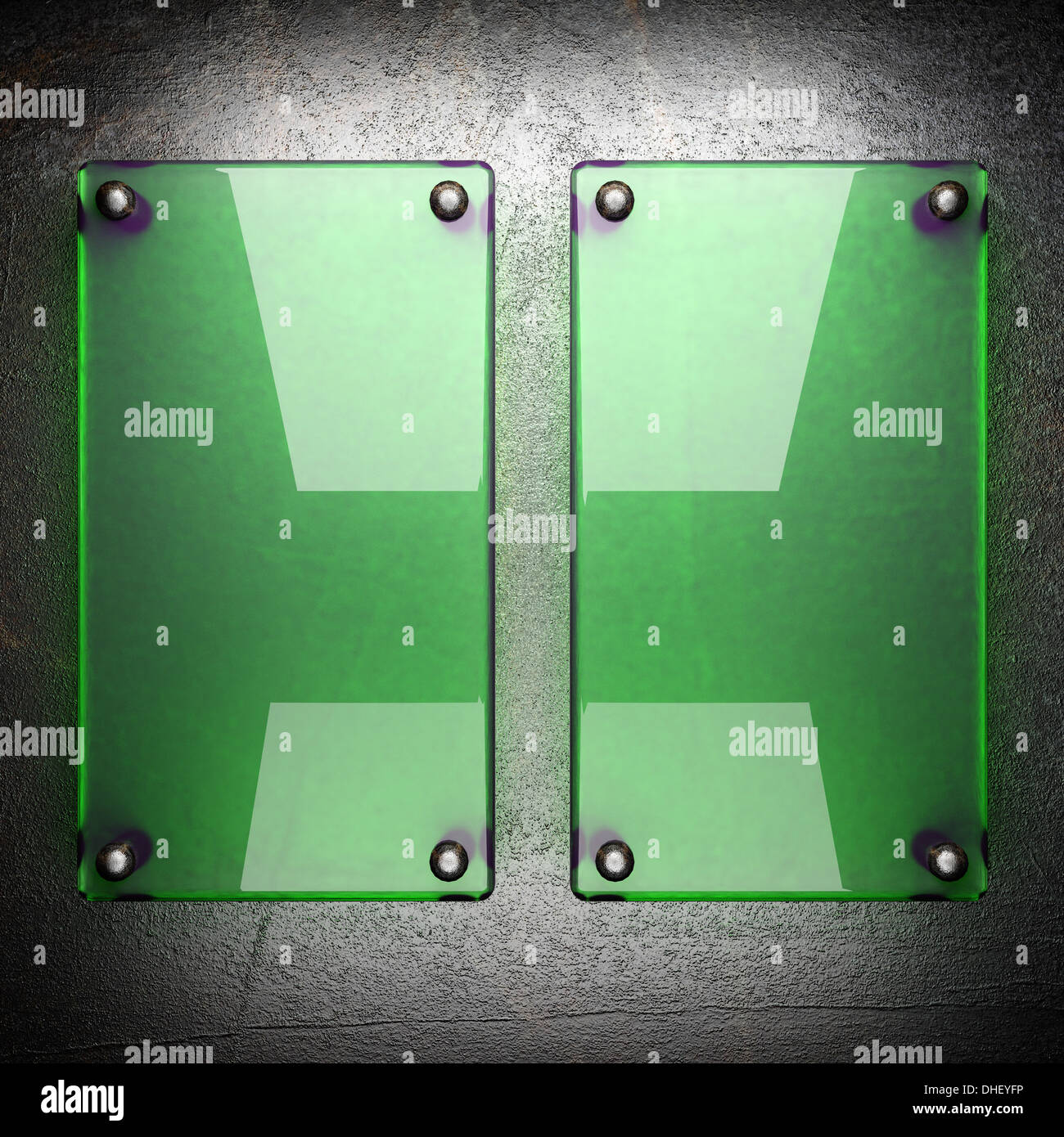 glass on metal wall Stock Photo - Alamy