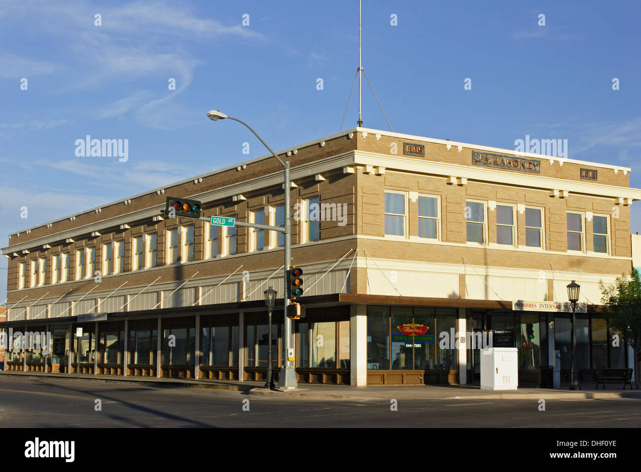 Historic J.A. Mahoney Building (1912), Deming, New Mexico USA Stock ...