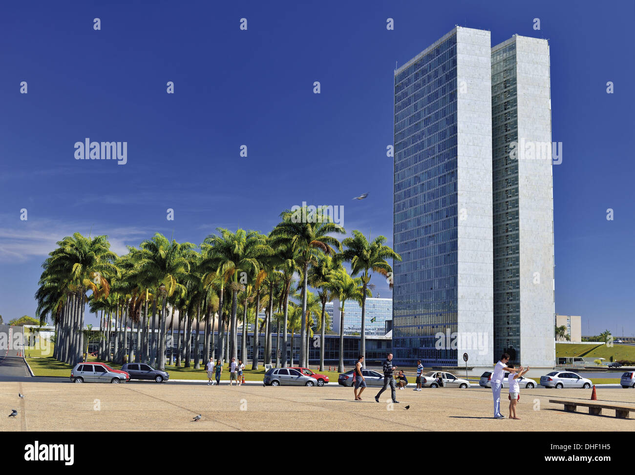Brazil, Brasilia, Praca dos Tres Poderes, Square of the Three Powers ...
