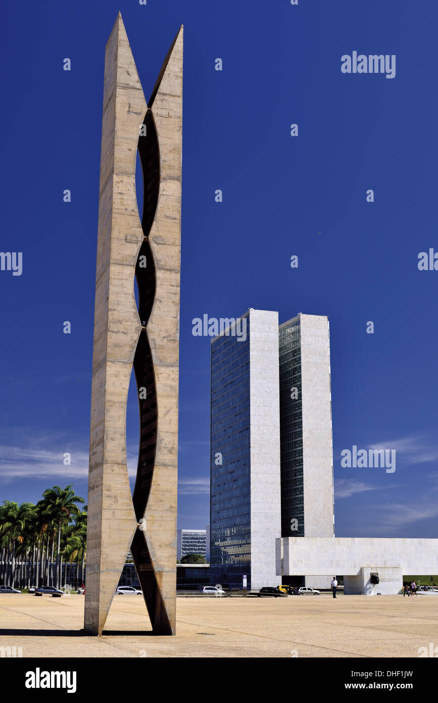 Brazil, Brasilia, Praca dos Tres Poderes, Three Powers Square, travel ...