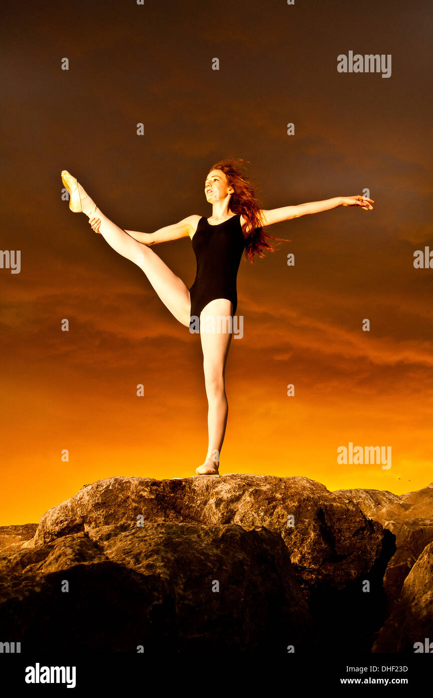Ballerina on rocks hi-res stock photography and images - Alamy