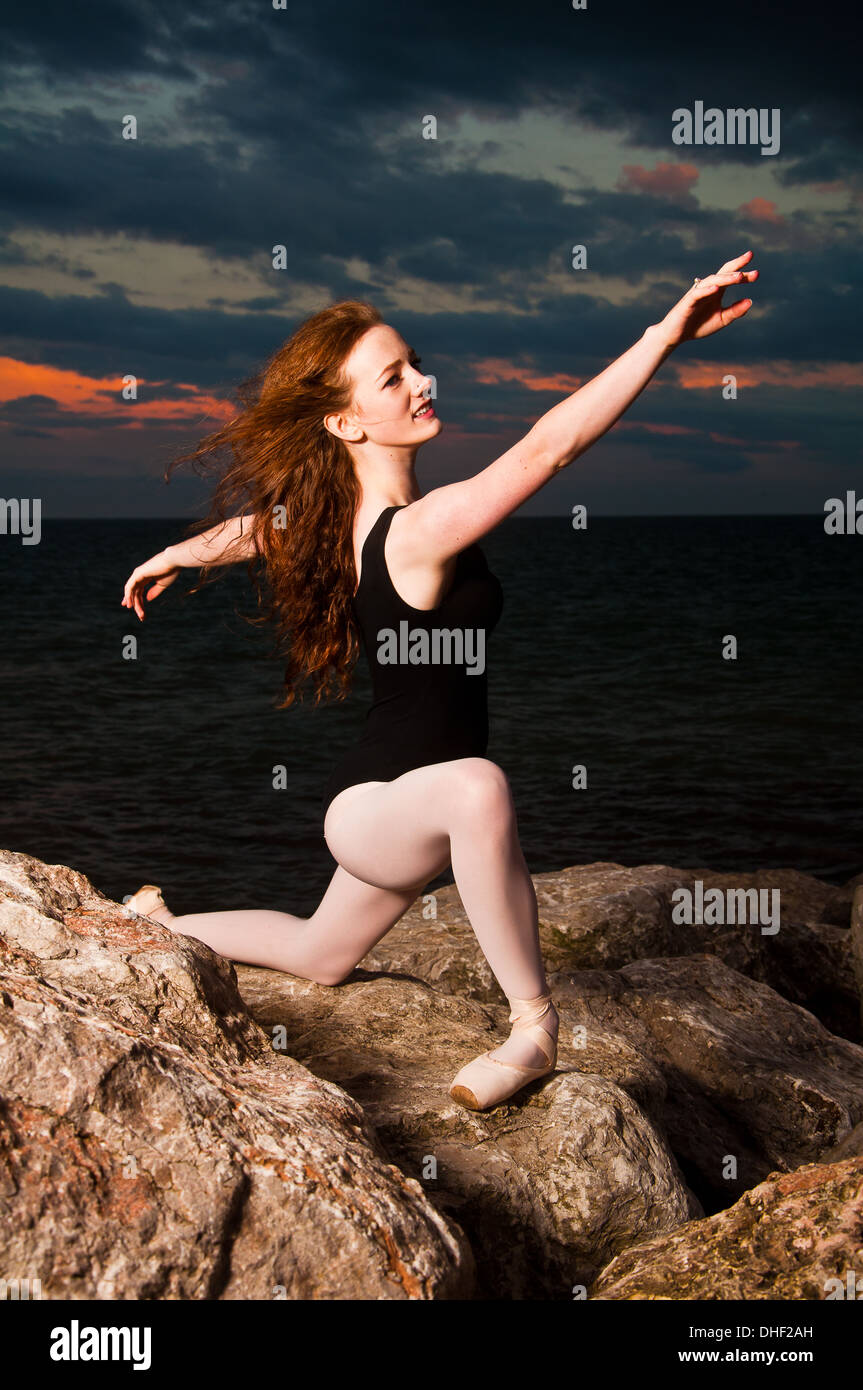 Ballerina on rocks hi-res stock photography and images - Alamy