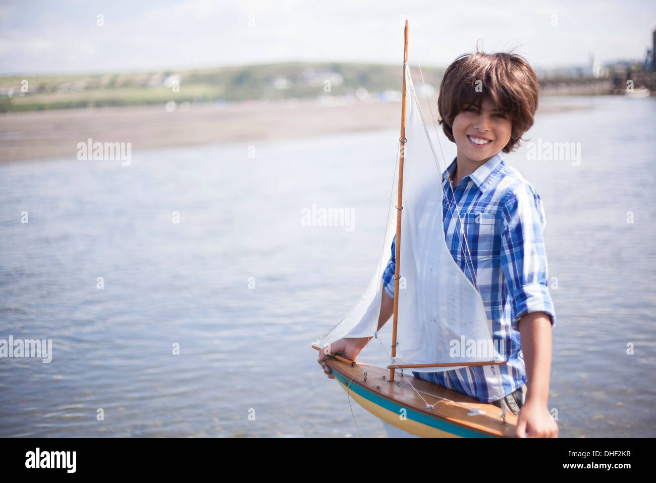 Boy model boat made hi-res stock photography and images - Alamy
