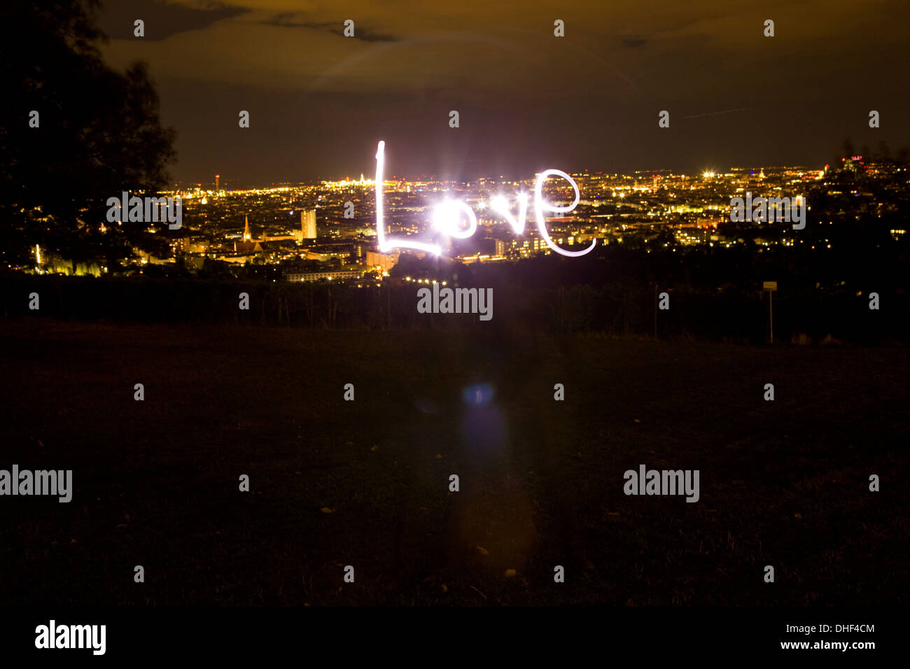 Light painting night view of vienna hi-res stock photography and images ...