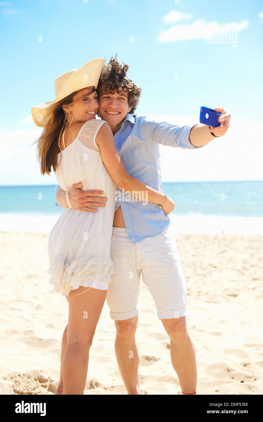 Self portrait on beach hi-res stock photography and images - Alamy
