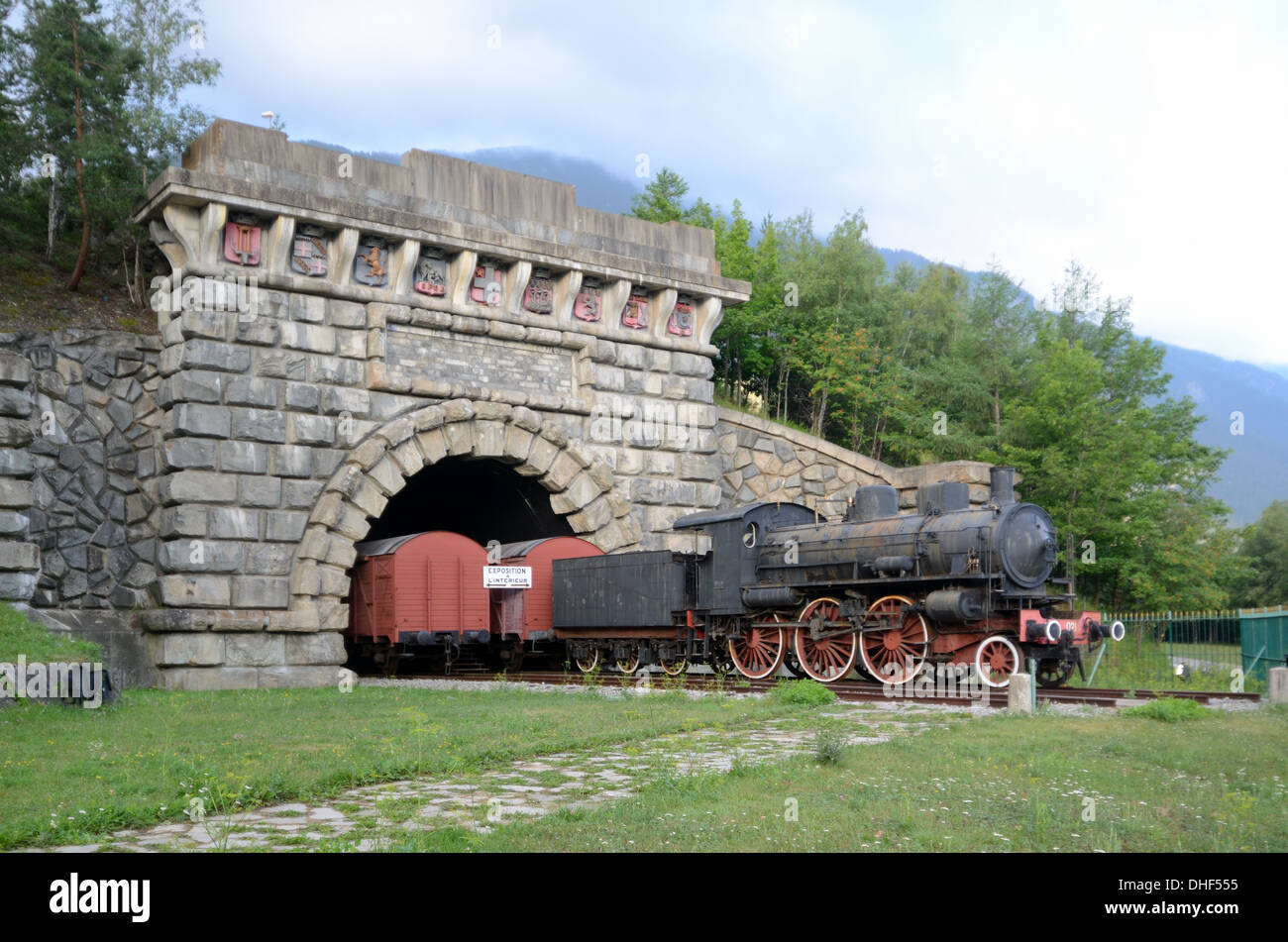 Mont Cenis Frejus Monumental Rail Tunnel through the Alps Entrance ...