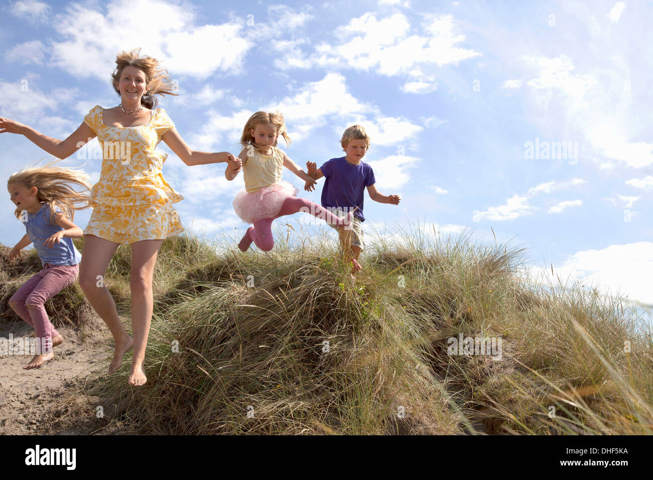 Three children family uk hi-res stock photography and images - Alamy