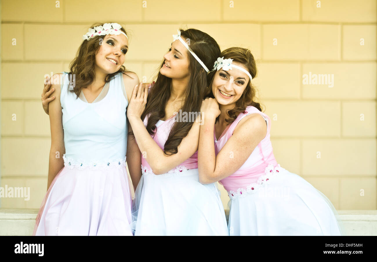 Portrait of three young ballet dancers Stock Photo - Alamy