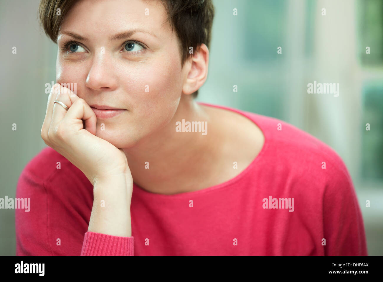 Woman feeling good portrait hi-res stock photography and images - Alamy