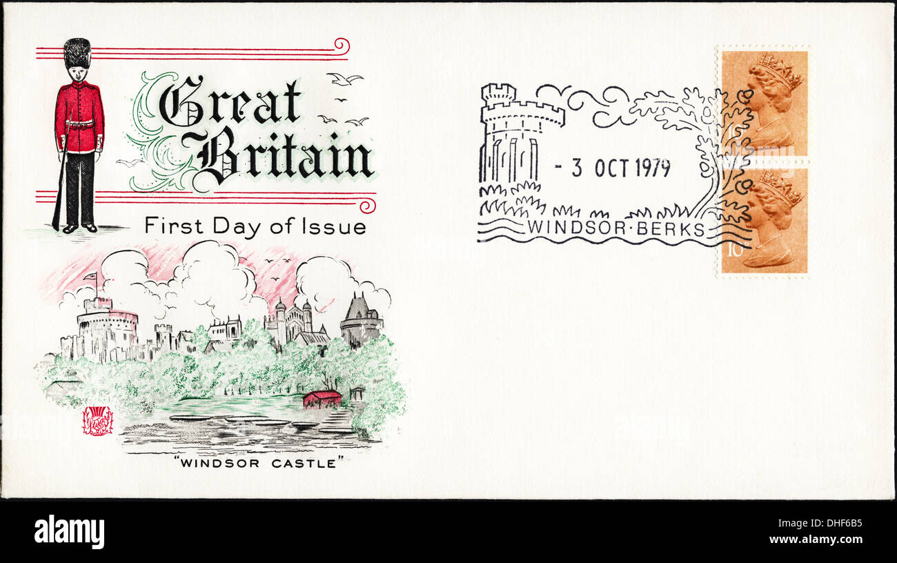 Commemorative 10p postage stamp first day cover for definitive issue ...