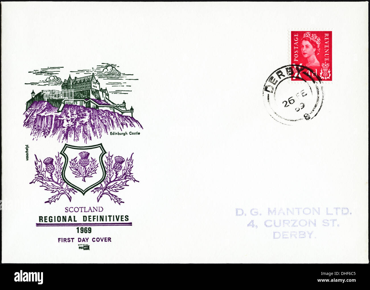 Commemorative 4d postage stamp first day cover for Scotland definitive ...
