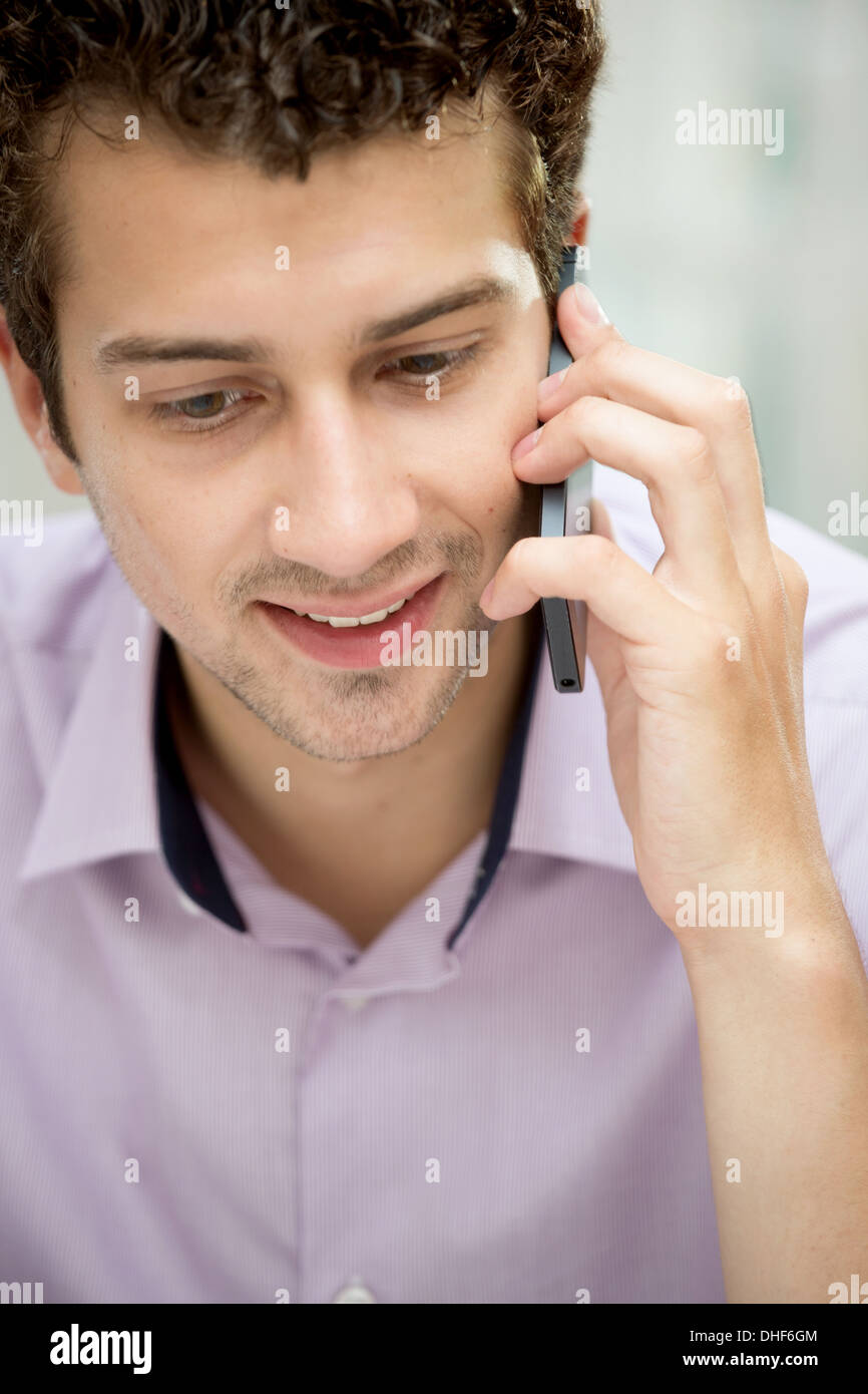 Office man on mobile phone hi-res stock photography and images - Alamy